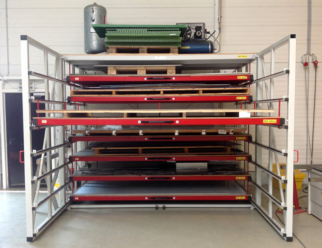 Metal sheet rack horizontal - Eurostorage | Storage sheets