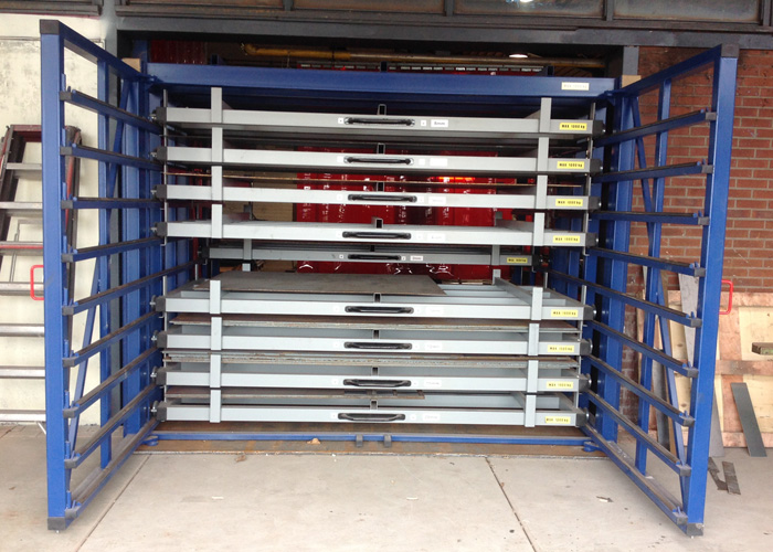Metal sheet rack horizontal - Eurostorage | Storage sheets