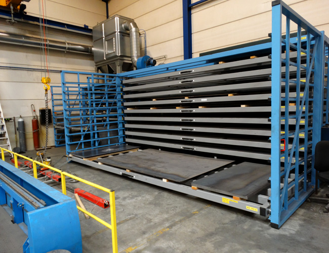 Metal sheet rack horizontal - Eurostorage | Storage sheets